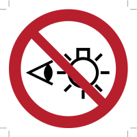 ISO 7010 - P075, Do not stare at light source